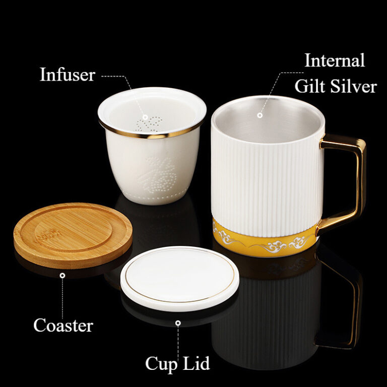 Auspicious Steep Tea Mug with Infuser and Lid 15 OZ Customized ...