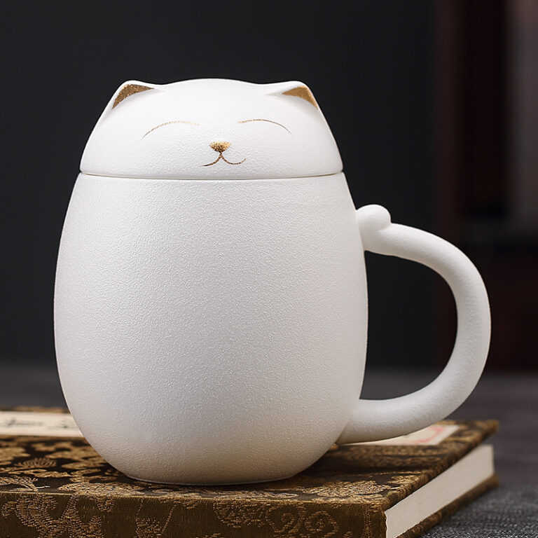 Lucky Cat Travel Tea Mug with Infuser and Lid 13.5 OZ Customized ...