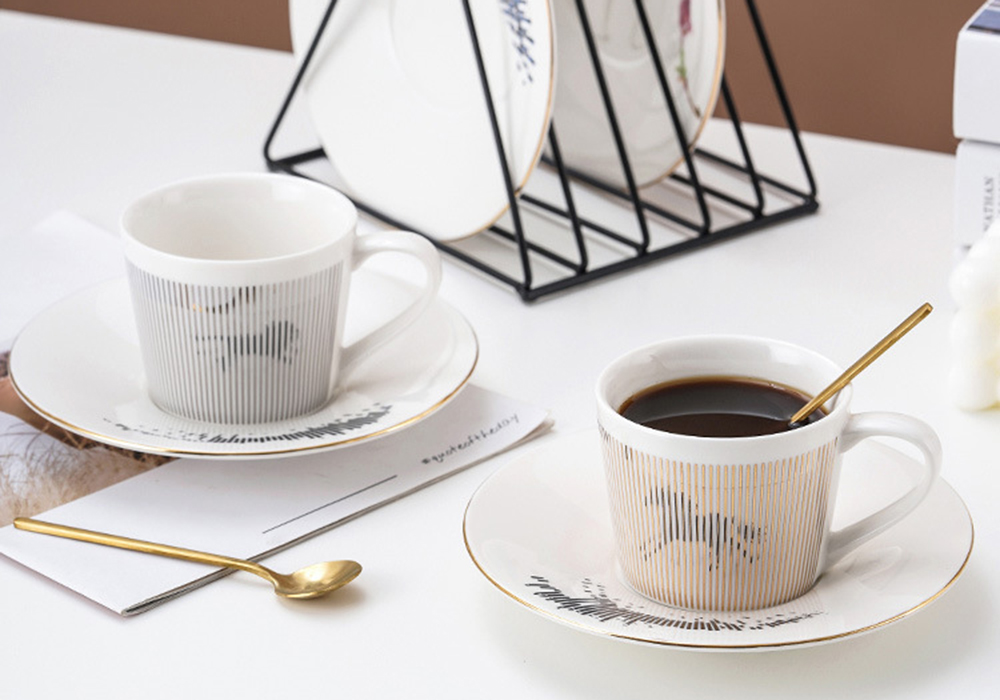 Moving Reflection Tea Cup and Saucer Set Porcelain - Teasetbox.com