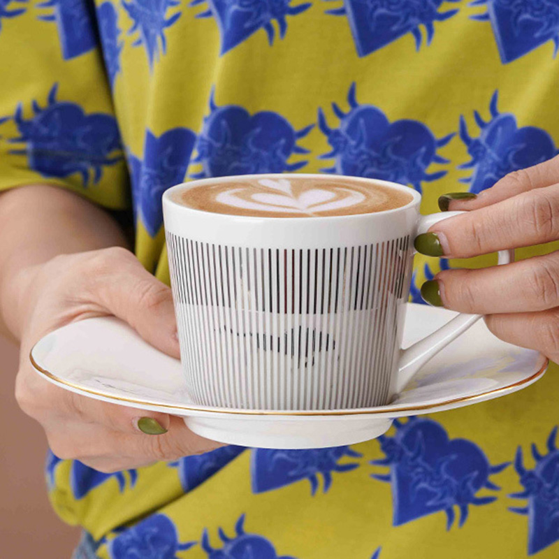 Moving Reflection Cup And Saucer Set Porcelain | Tea Set Box