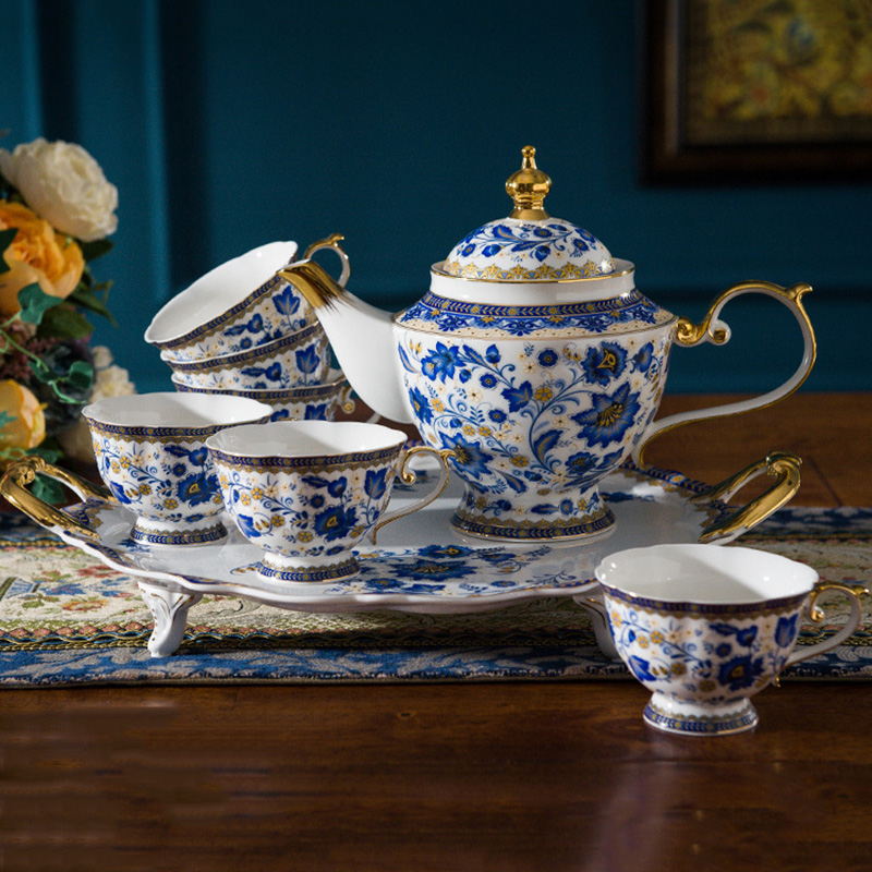 Floral Afternoon Tea Set Bone China Coffee Set - Teasetbox.com