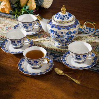 Floral Afternoon Tea Set Bone China Coffee Set - Teasetbox.com