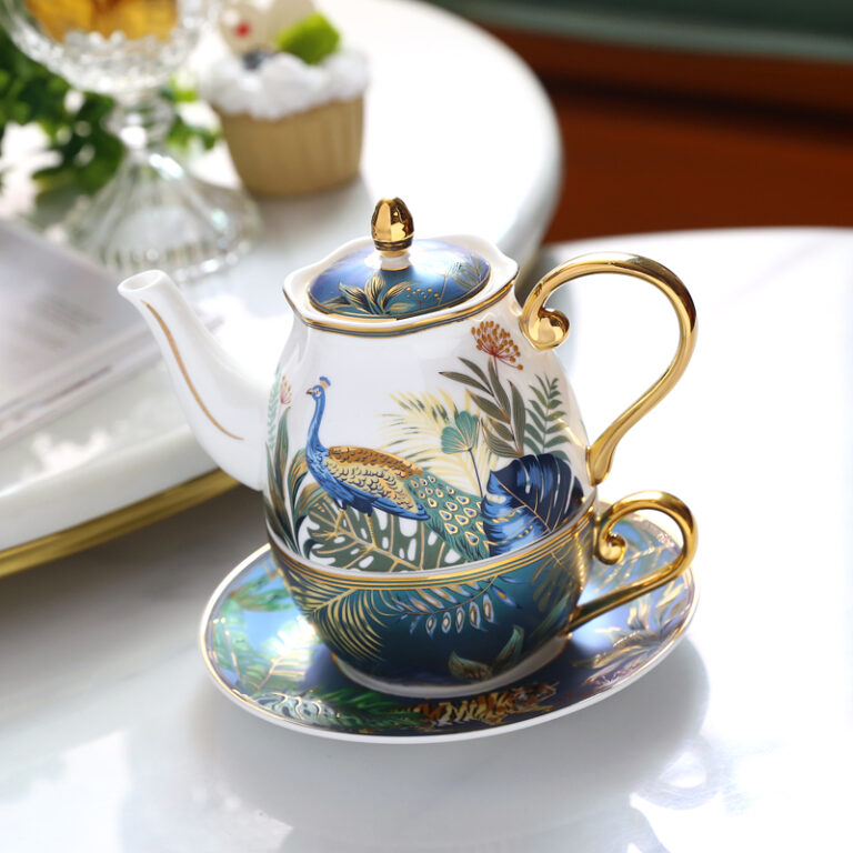 Jungle English Tea Set for One Bone China Teapot - Teasetbox.com