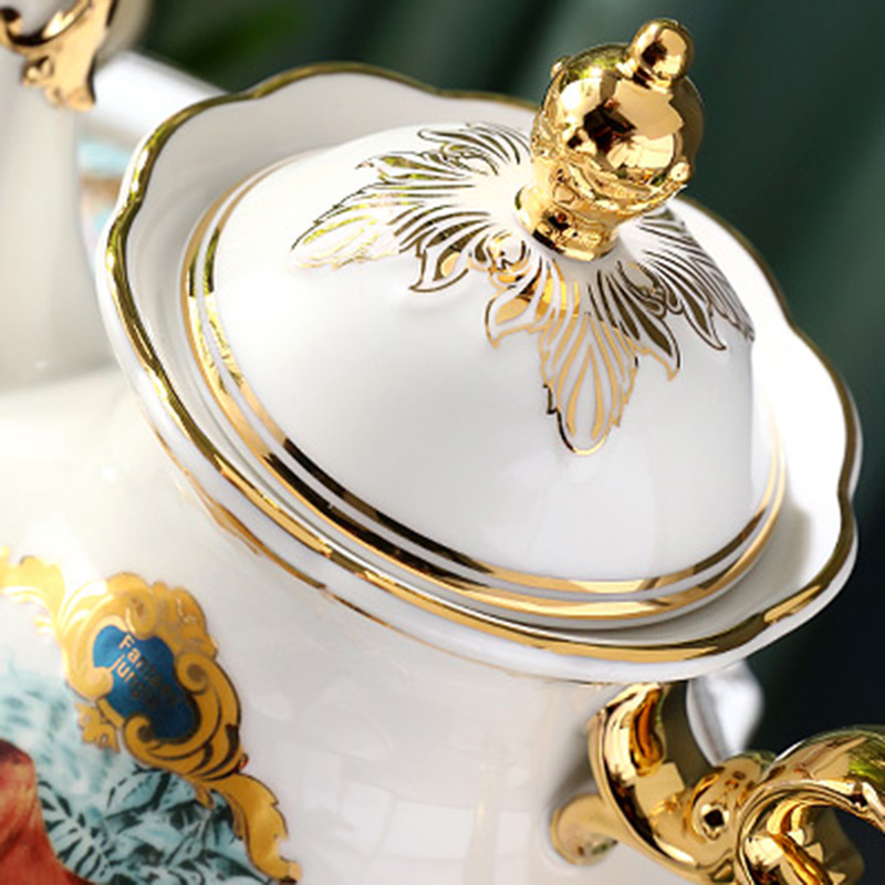 Jungle English Tea Set with Tray Porcelain Teapot Set - Teasetbox.com