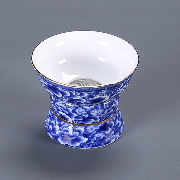 Flowers Porcelain Chinese Gongfu Tea Set Blue and White - Teasetbox.com