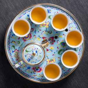 Enamel Chinese Tea Set with Tray Porcelain - Teasetbox.com