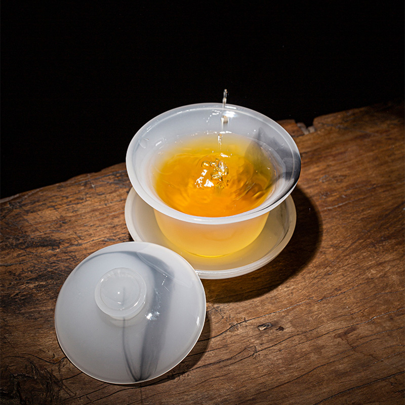 Upscale Chinese Gaiwan Tea Set Liuli Glass - Teasetbox.com