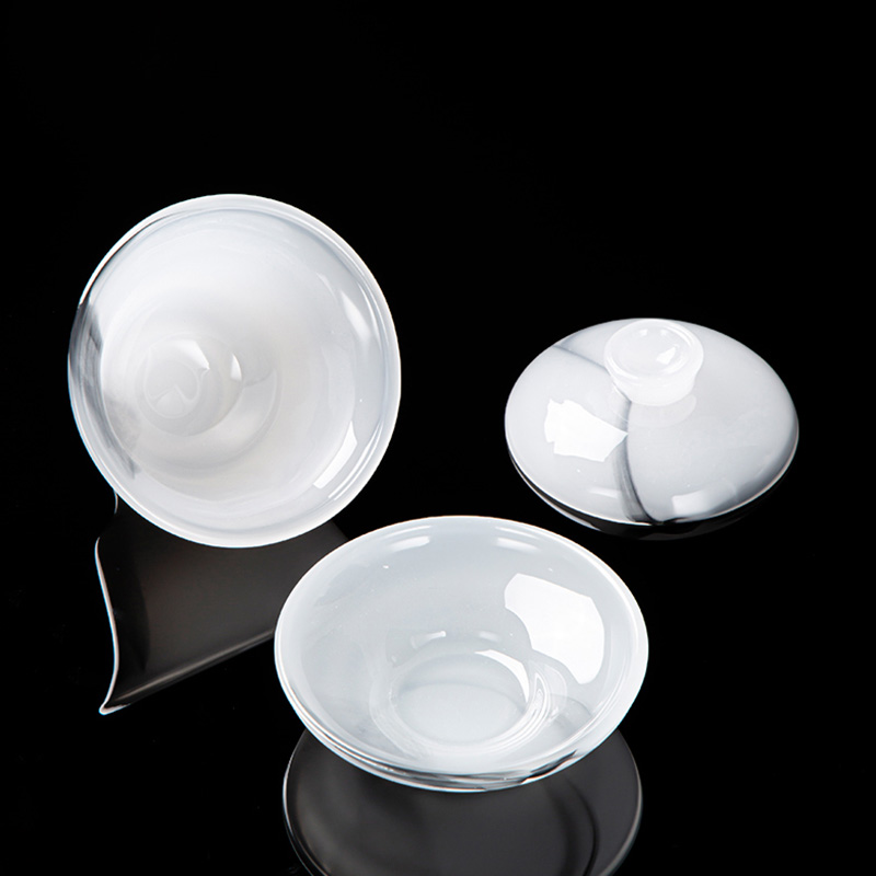 Upscale Chinese Gaiwan Tea Set Liuli Glass - Teasetbox.com