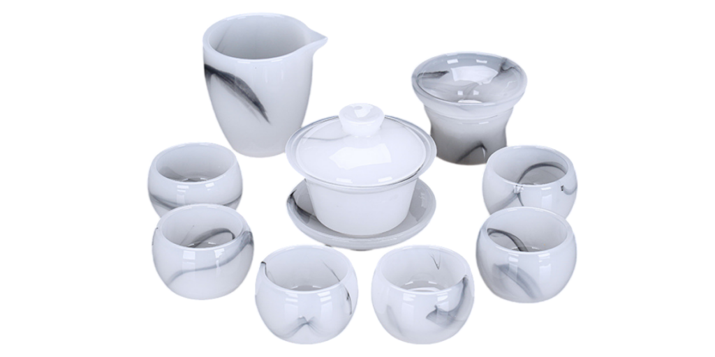 Upscale Chinese Gaiwan Tea Set Liuli Glass - Teasetbox.com