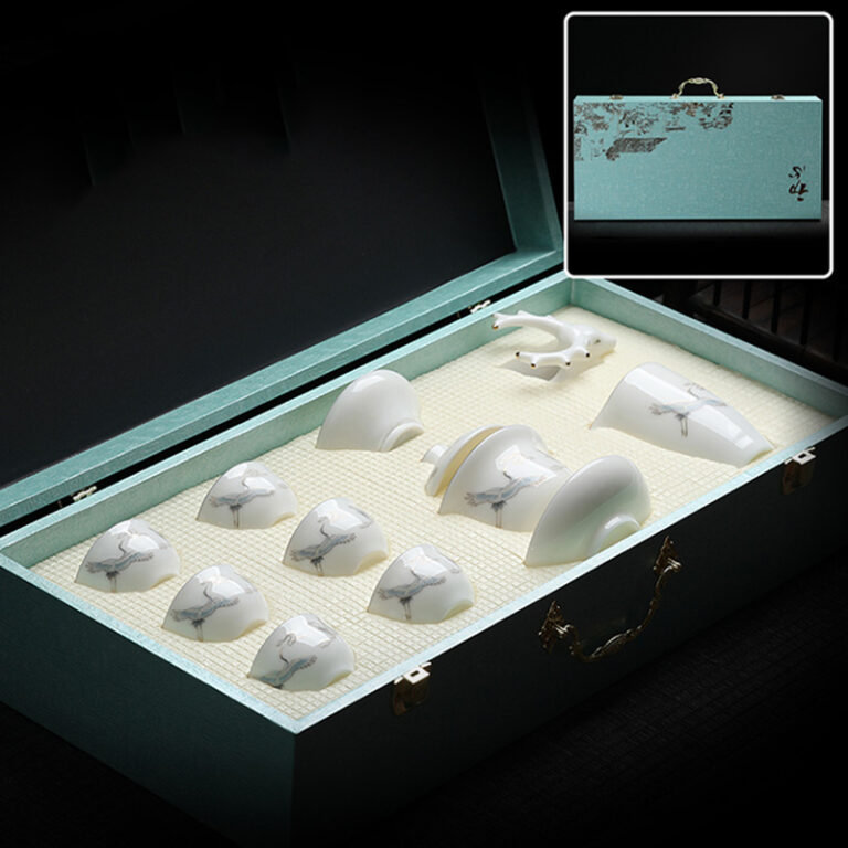 Crane Chinese Gaiwan Tea Set for Gongfu Cha - Teasetbox.com