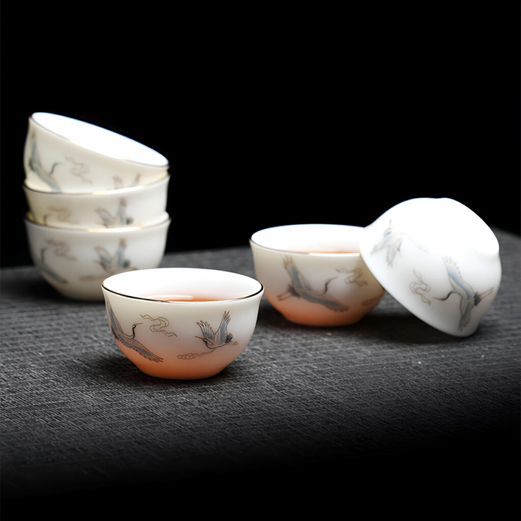 Crane Chinese Gaiwan Tea Set for Gongfu Cha - Teasetbox.com
