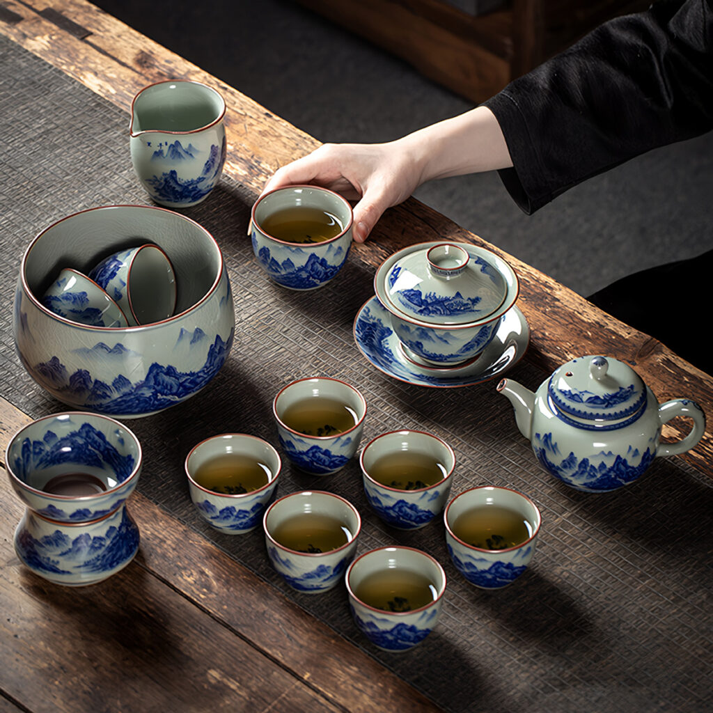 Jingdezhen Chinese Gongfu Tea Set Blue and White - Teasetbox.com