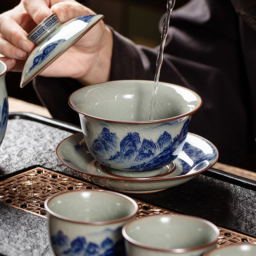 Jingdezhen Chinese Gongfu Tea Set Blue and White - Teasetbox.com