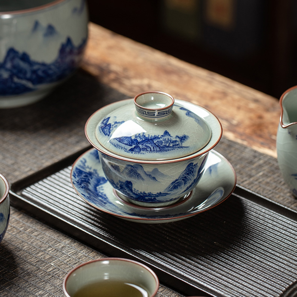 Jingdezhen Chinese Gongfu Tea Set Blue and White - Teasetbox.com