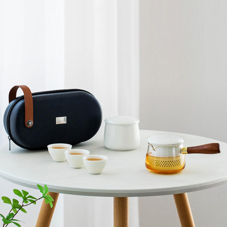Elegant Japanese Travel Tea Set with Case - Teasetbox.com