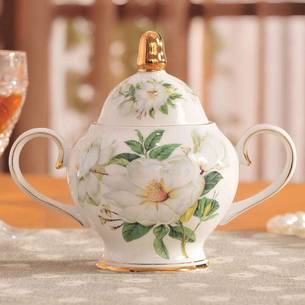 Camellias Vintage English Tea Set Bone China Teapot Set - Teasetbox.com