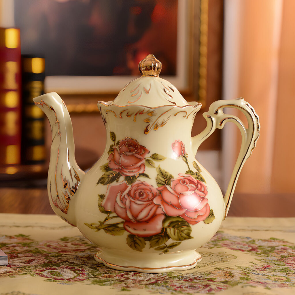 Vintage English Rose Tea Set Porcelain Teapot Set - Teasetbox.com