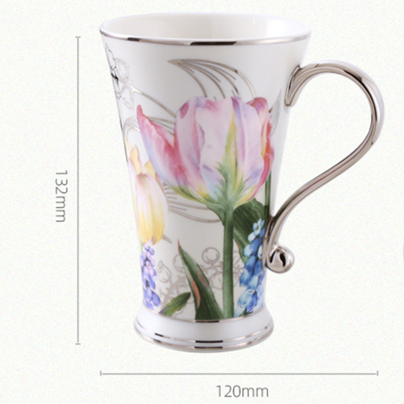 Tulip Porcelain Mug with Lid - Teasetbox.com