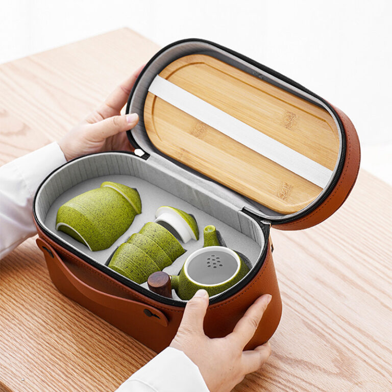 Portable Japanese Travel Tea Set Ceramic with Case - Teasetbox.com