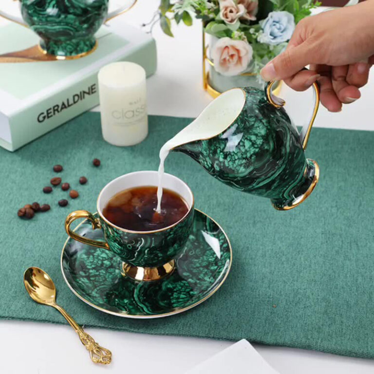 Green English Tea Set Porcelain Teapot Set - Teasetbox.com