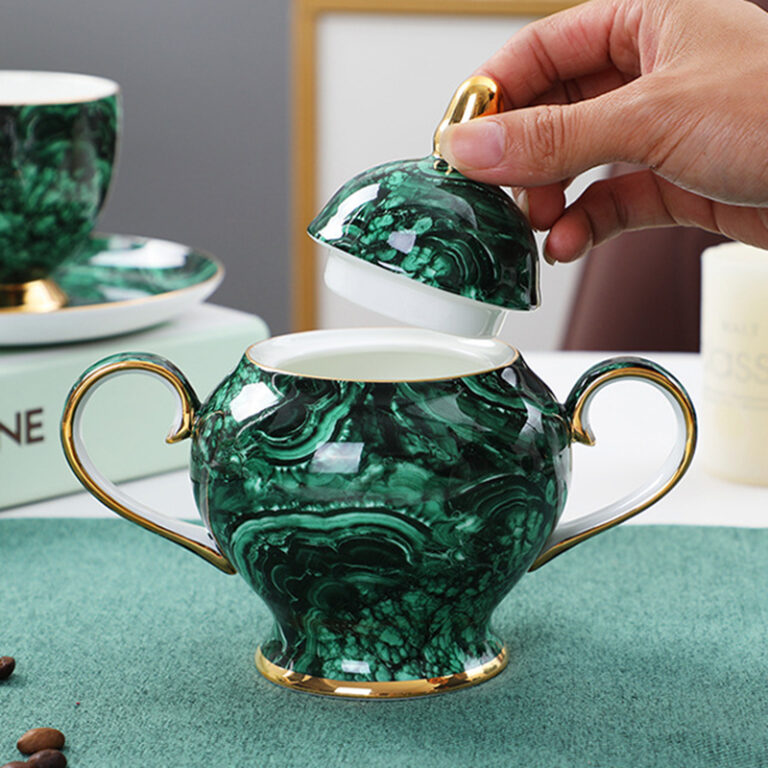 Green English Tea Set Porcelain Teapot Set - Teasetbox.com