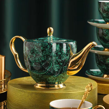 Luxury English Tea Set Porcelain Teapot Set Green - Teasetbox.com