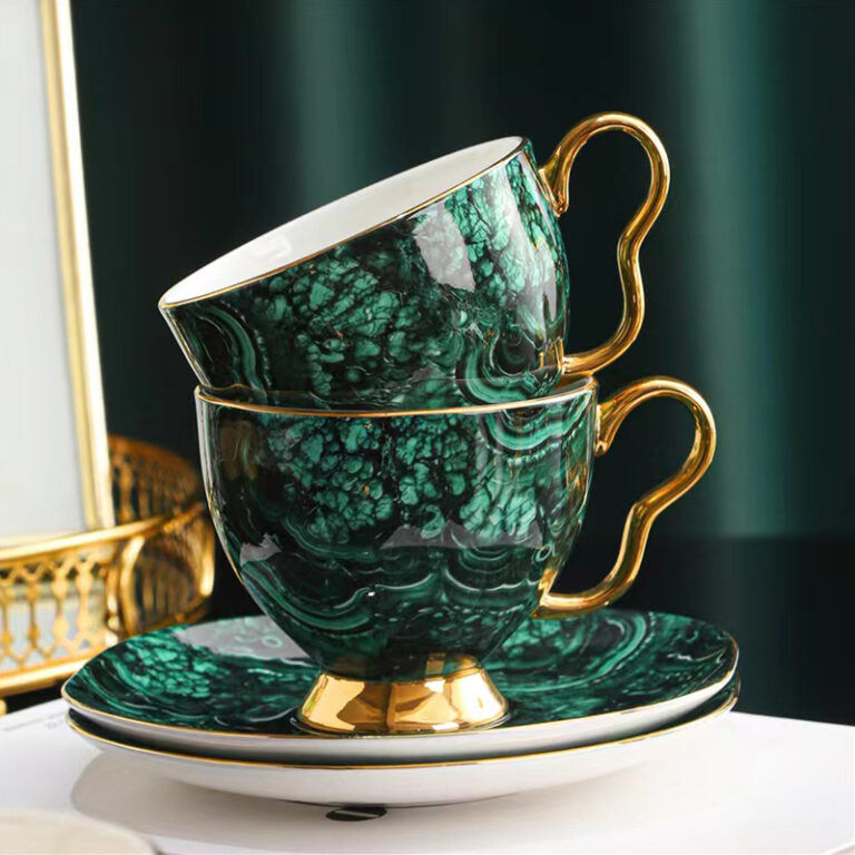 Luxury English Tea Set Porcelain Teapot Set Green - Teasetbox.com
