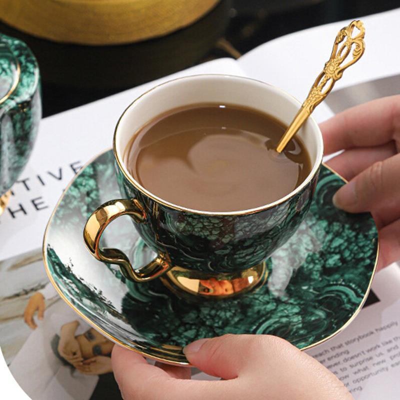 Luxury English Tea Set Porcelain Teapot Set Green - Teasetbox.com