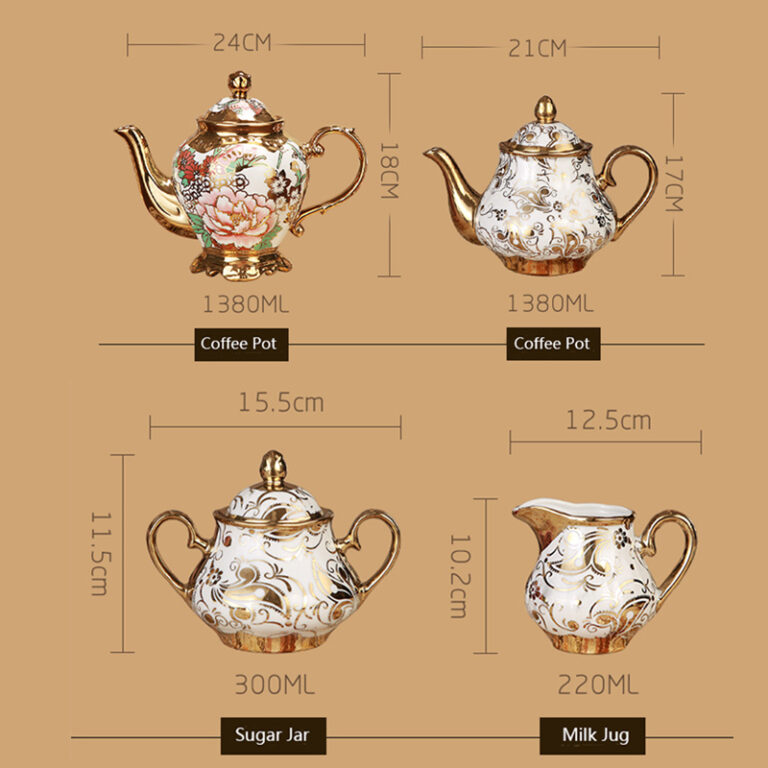 European Coffee Set Full English Tea Set Porcelain | Tea Set Box