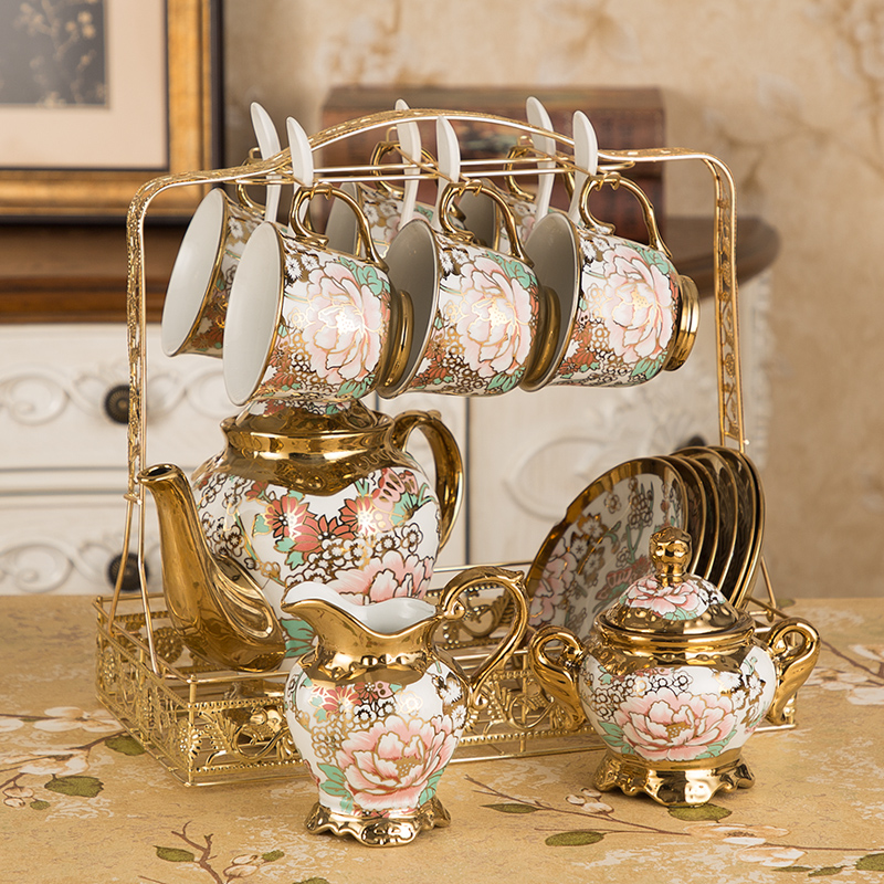 Vintage Full Tea Set Porcelain European Teapot Set - Teasetbox.com