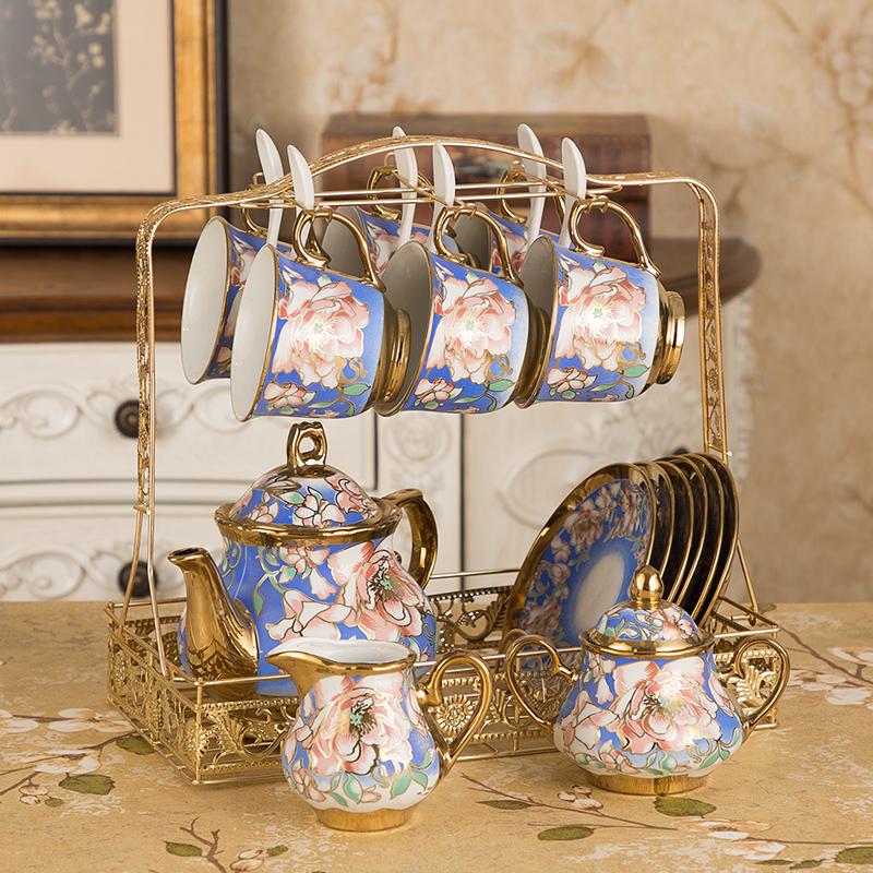 Vintage Full Tea Set Porcelain European Teapot Set - Teasetbox.com