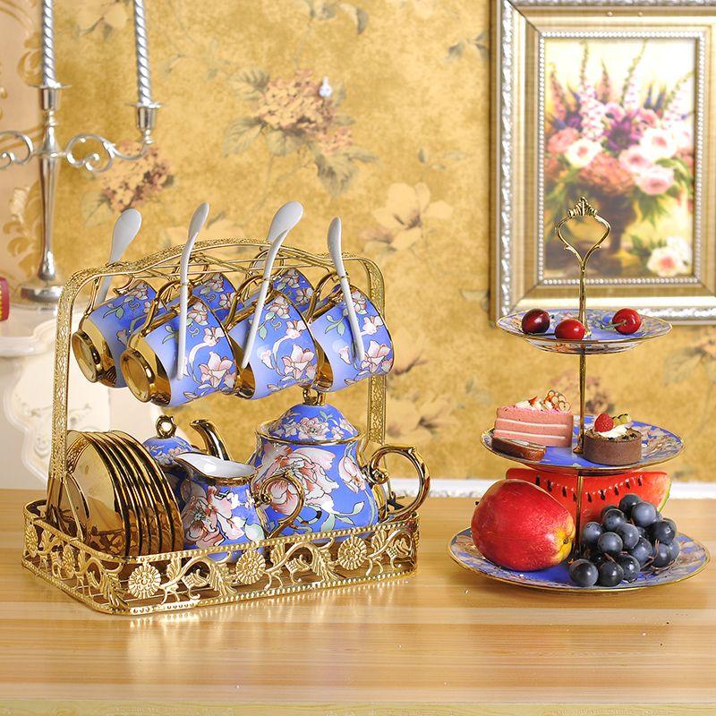 Vintage Full Tea Set Porcelain European Teapot Set - Teasetbox.com