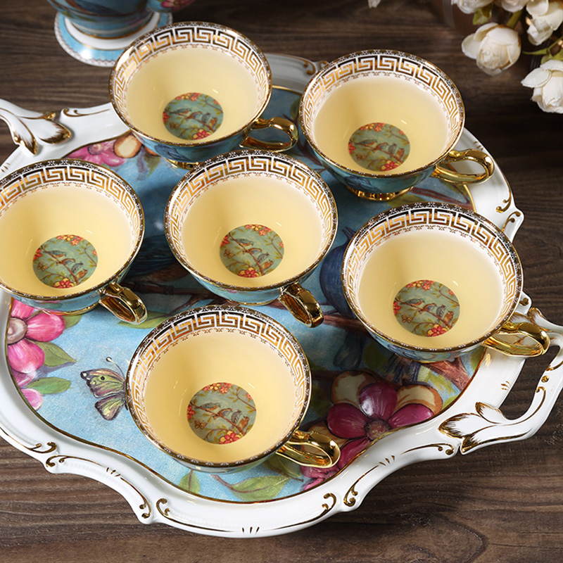 Blue Bird Teapot Set Bone China English Tea Set - Teasetbox.com