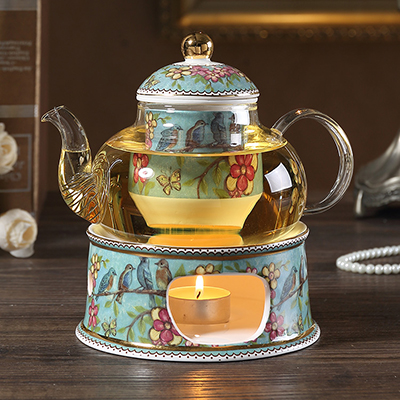 Blue Bird English Tea Set Bone China with Warmer - Teasetbox.com