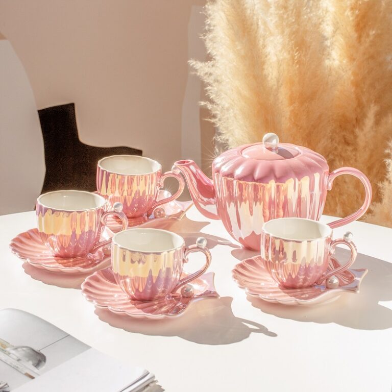 Pearl English Tea Set Porcelain Teapot Set Modern - Teasetbox.com