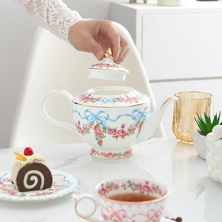 Floral English Tea Set Bone China Vintage Teapot Set - Teasetbox.com