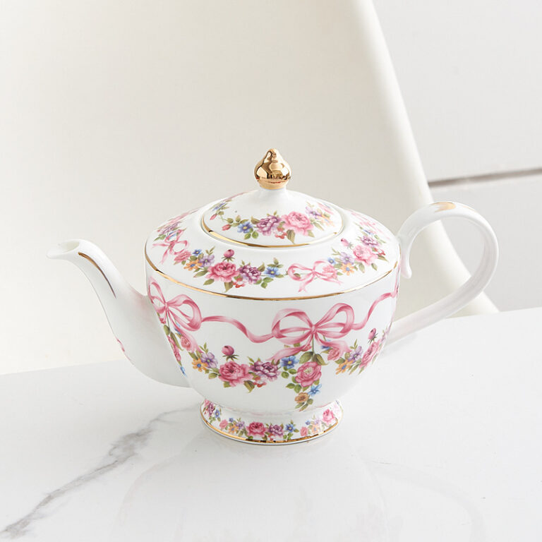 Floral English Tea Set Bone China Vintage Teapot Set - Teasetbox.com