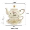 Rabbit Tea Set for One Porcelain Teapot with Infuser - Teasetbox.com