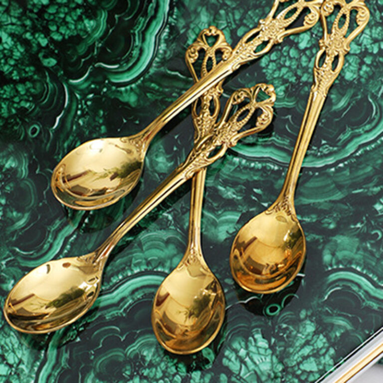 Luxury Green Table Tray Decor with Handles - Teasetbox.com