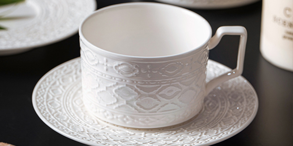 Bohemian English Tea Set Embossed Porcelain Teapot Set - Teasetbox.com