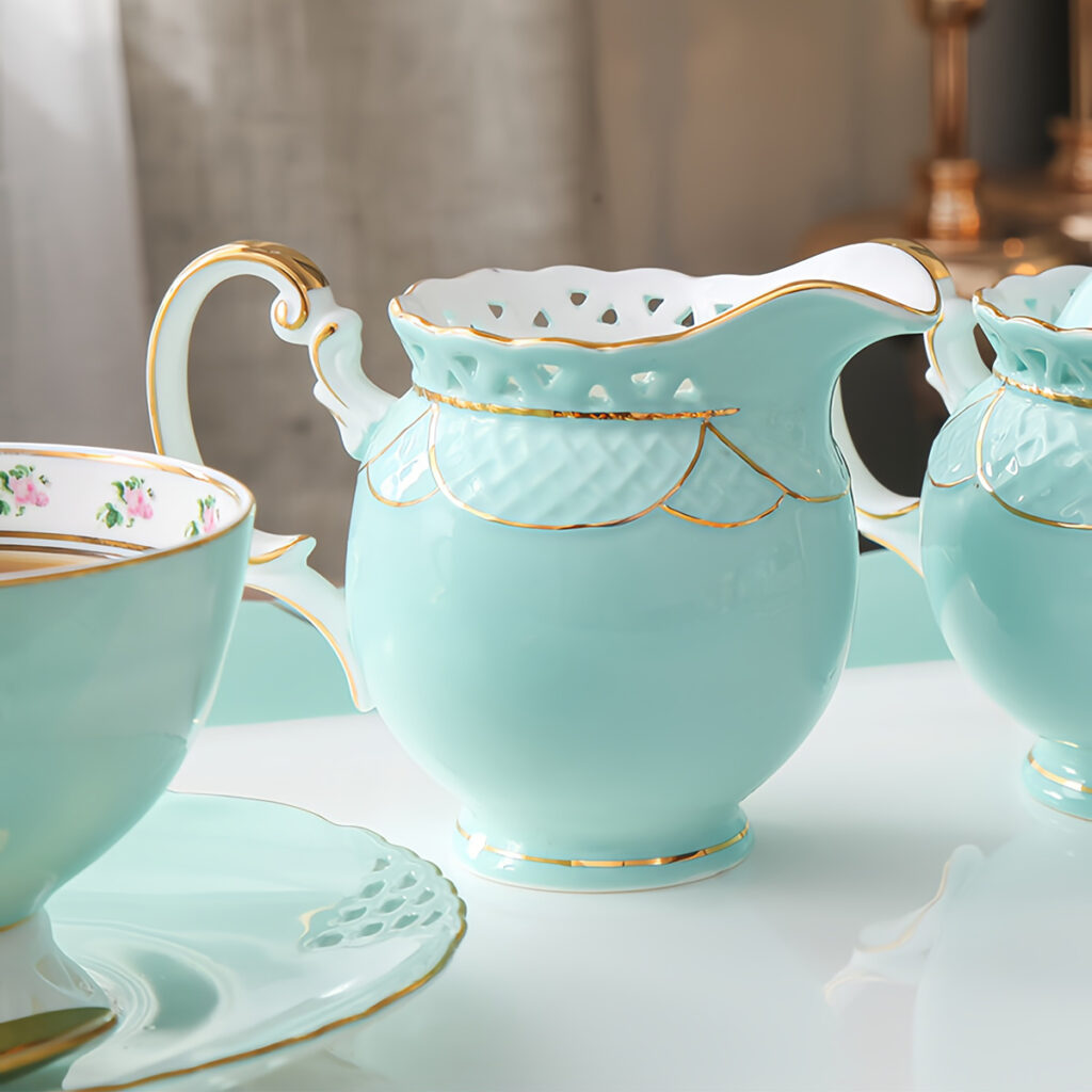 Openwork English Tea Set Bone China Teapot Set - Teasetbox.com