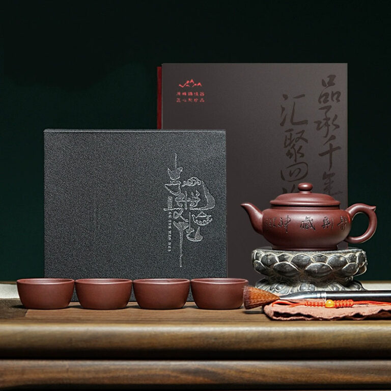 Classic Chinese Yixing Tea Set Purple Clay Teapot Cup Set - Teasetbox.com