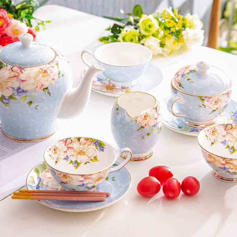 Flowers British Tea Set Bone China Coffee Set - Teasetbox.com
