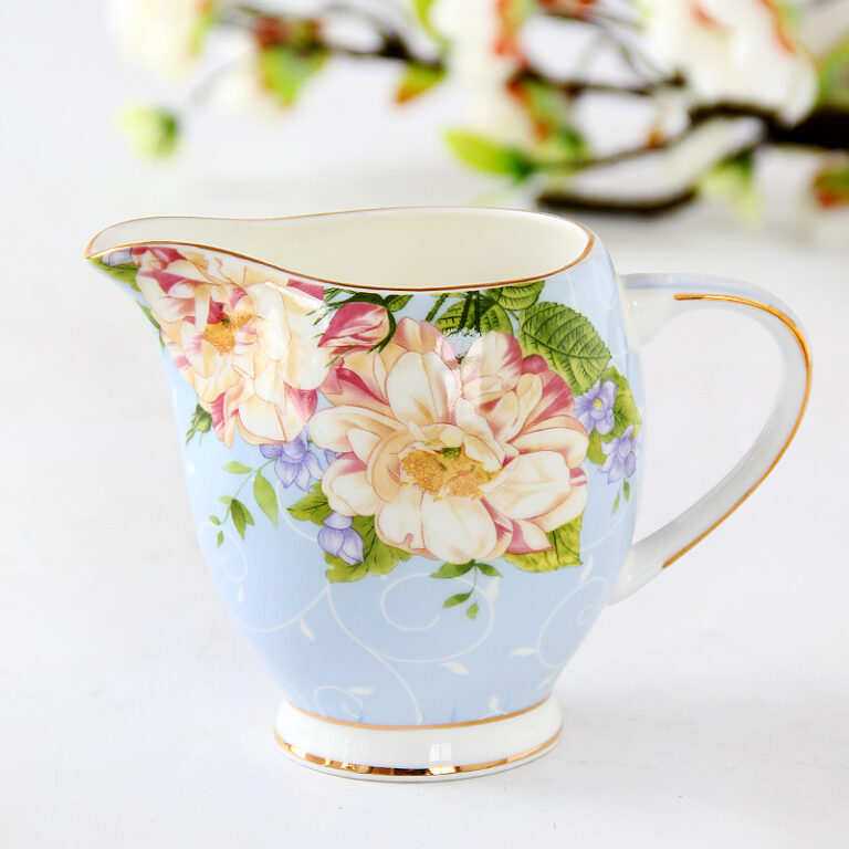 Floral Afternoon Tea Set with Rack Bone China Teapot Set - Teasetbox.com