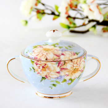 Floral Afternoon Tea Set with Rack Bone China Teapot Set - Teasetbox.com