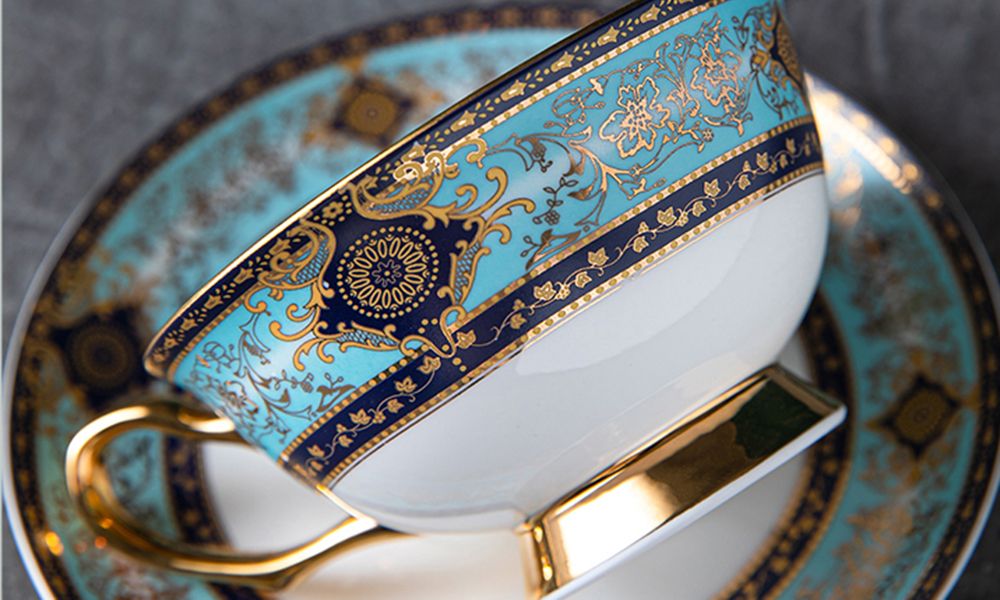 Bohemian Tea Cup and Saucer Set Bone China - Teasetbox.com